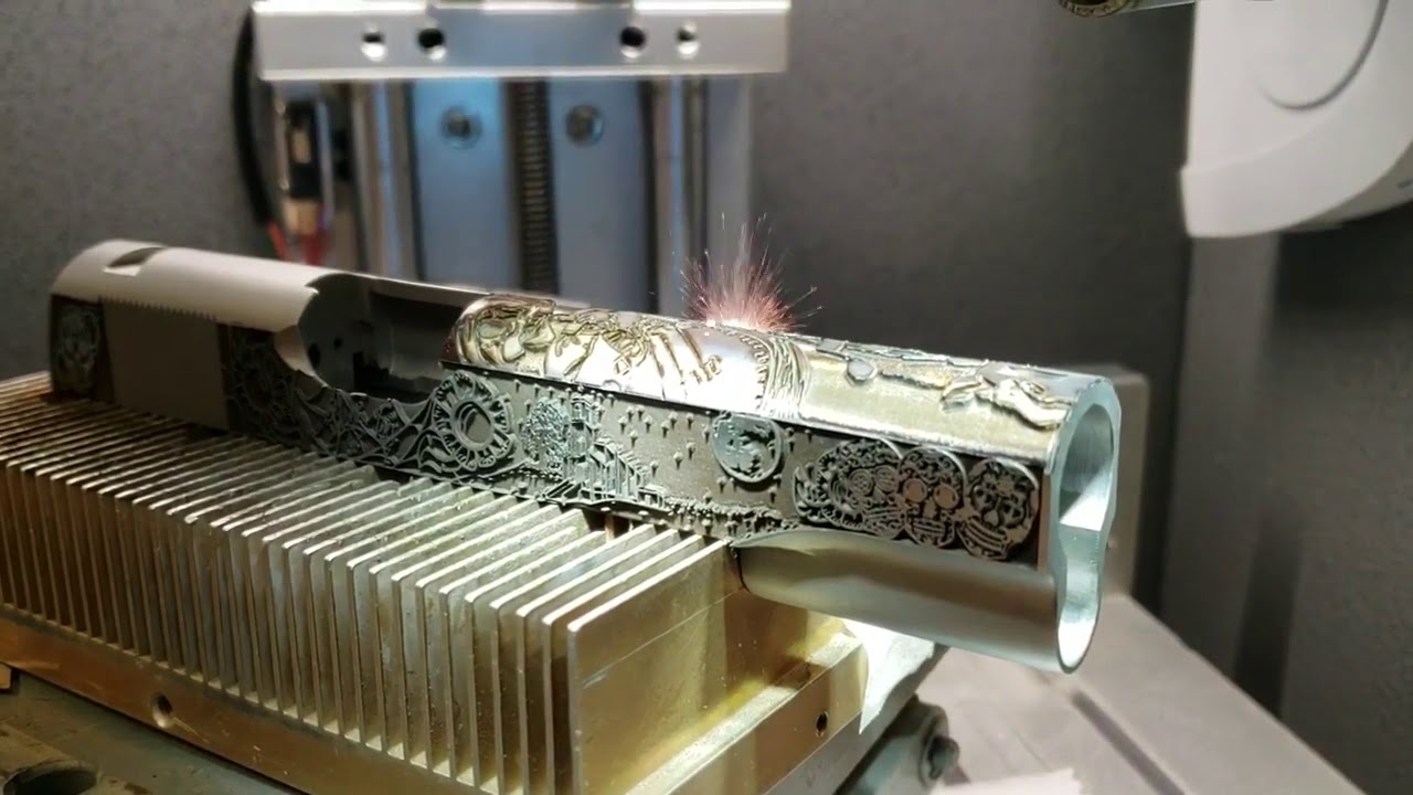 3D laser engraving system can engrave on curved surface - YouTube