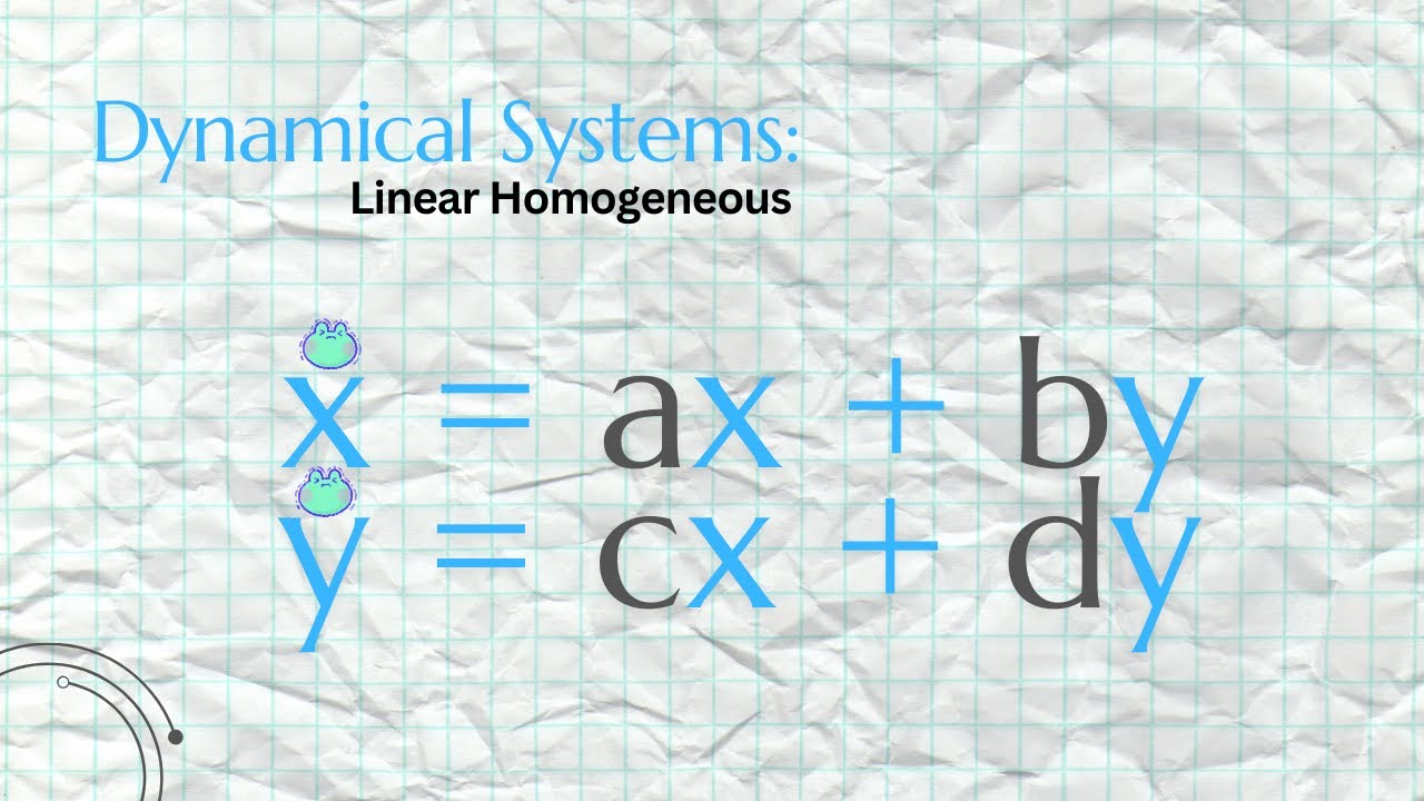 Dynamical Systems for Linear Homogeneous equations - YouTube