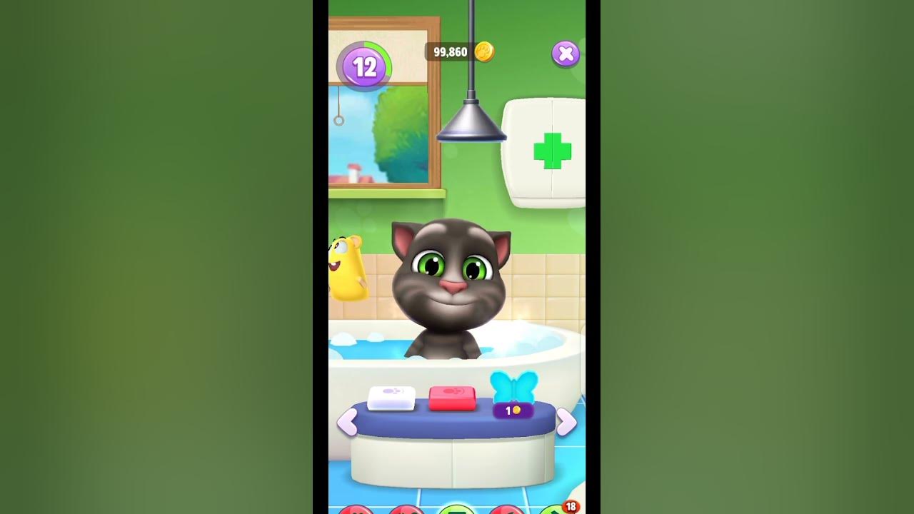 Talking Tom taking bath #talkingcat #talkingtom2 #shorts #unfrezzmyaccount - YouTube