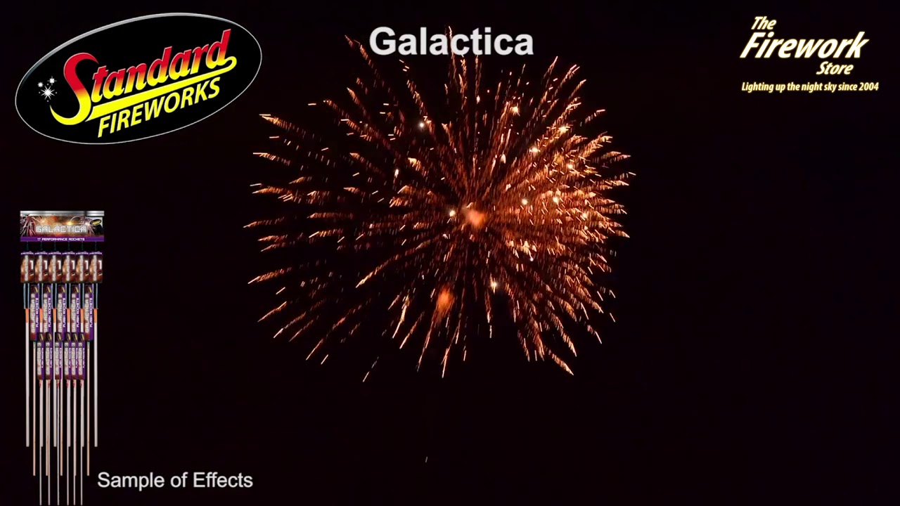 Galactica Rocket Pack from Standard Fireworks - YouTube