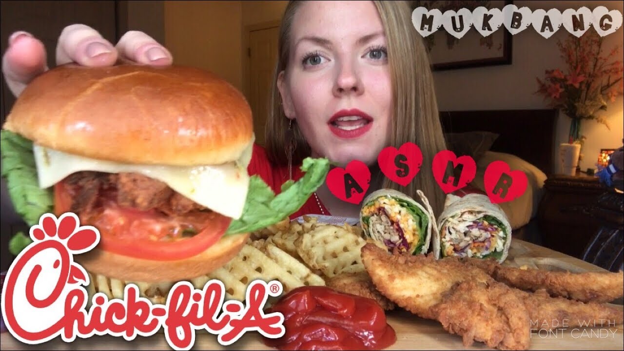 CHICK-FIL-A ~ ASMR Mukbang Relaxing Eating Sounds - YouTube