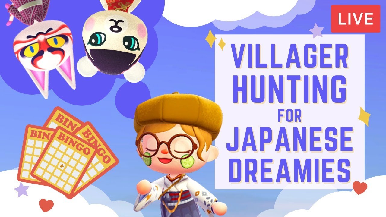 🔴 Will I find my Japanese Dreamies?! //Villager Hunt Bingo // ACNH Live ...