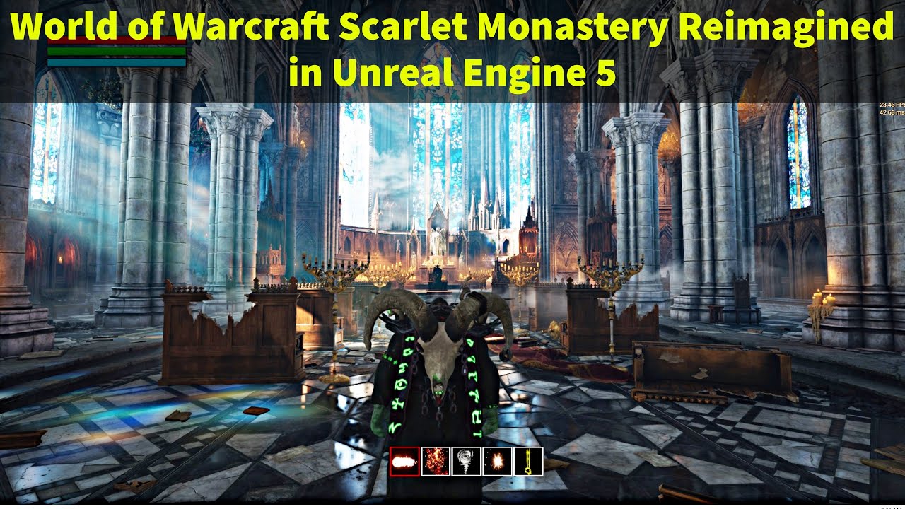 World of Warcraft Scarlet Monastery Reimagined in Unreal Engine 5 - YouTube
