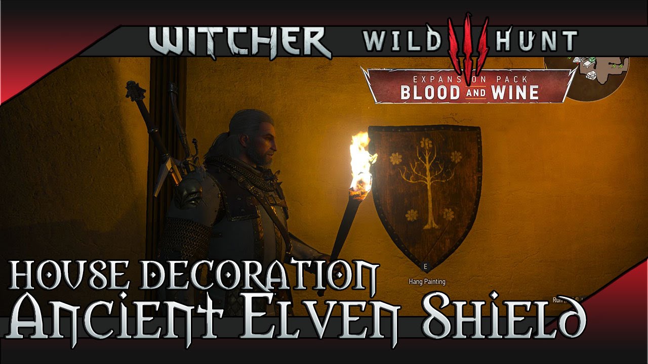 Witcher 3 Blood and Wine - Ancient Elven Shield Painting - Corvo Bianco ...