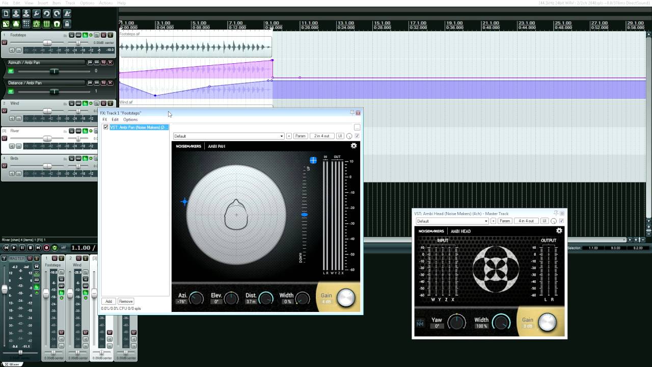 Mono & Stereo to Ambisonic 3D VR Audio AmbiX & FuMa Panning Plugin ...