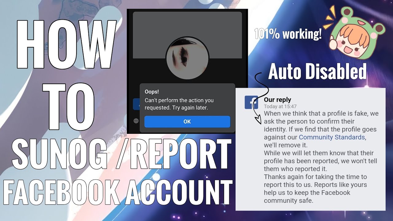 How to Sunog/Report Account || Automatic Disabled - YouTube