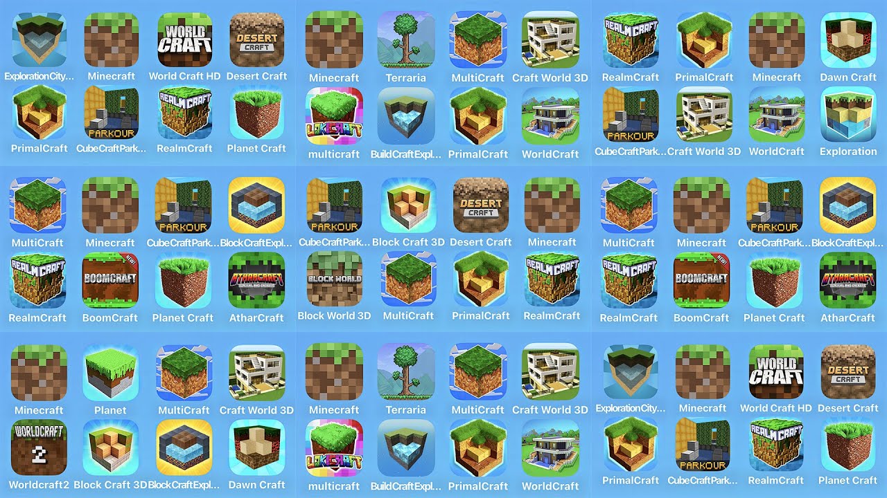 Multicraft, Minecraft, RealmCraft, Cube Craft Parkour, Desert Craft ...