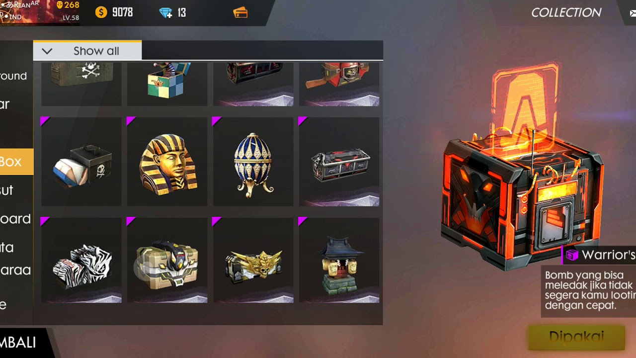 Sell akun ff loby 12 no loby 50+ - YouTube