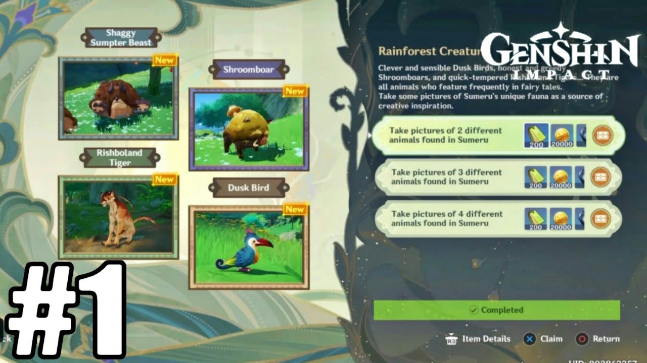 Take pictures of 4 different animals found in Sumeru | Genshin Impact ...