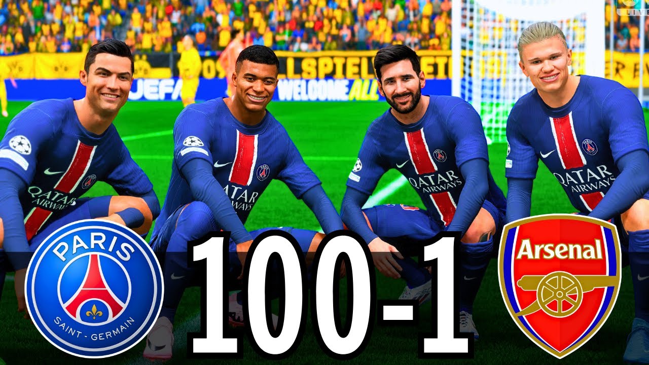 FC 24 | MESSI RONALDO NEYMAR & MBAPPE | ALL STARS | PSG 100-1 INTER MILAN #fc25 - YouTube