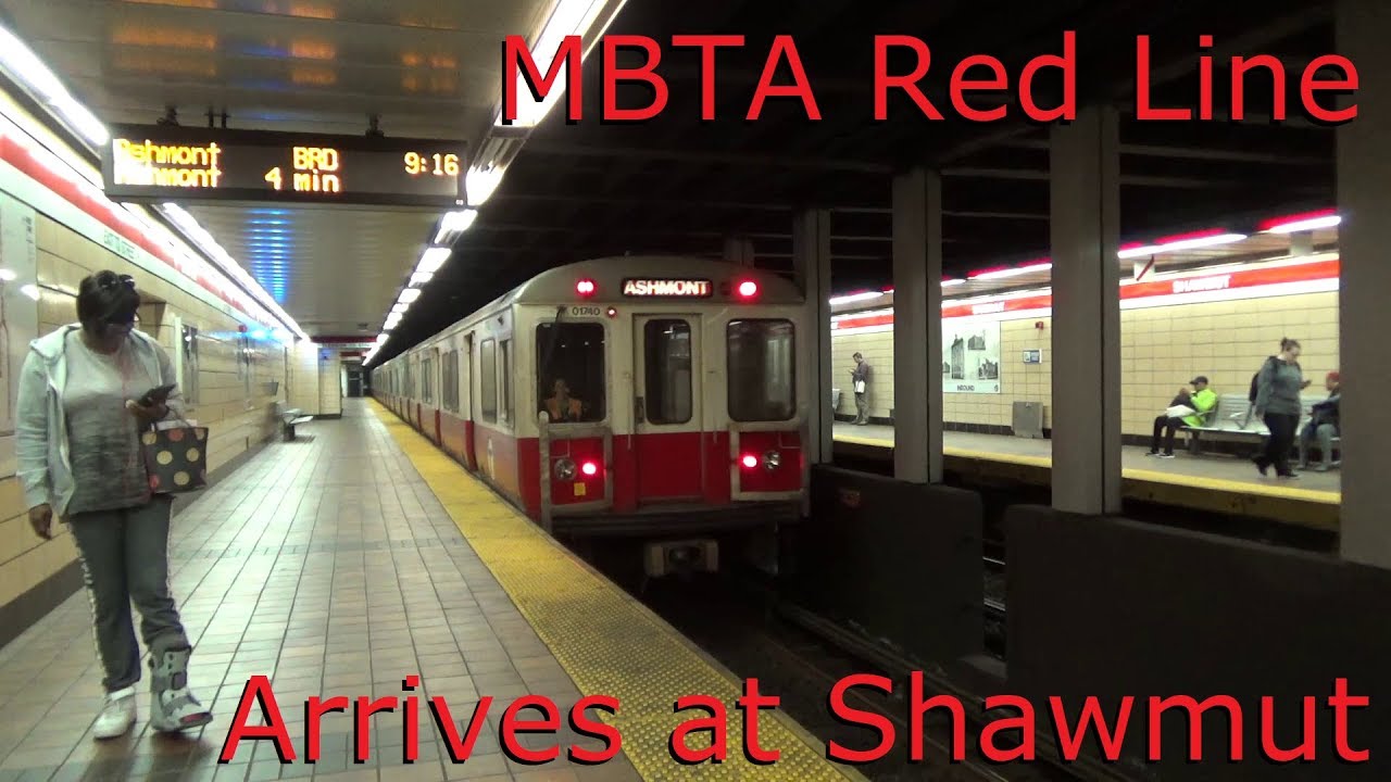 MBTA Red Line Train Arrives at Shawmut Station - YouTube