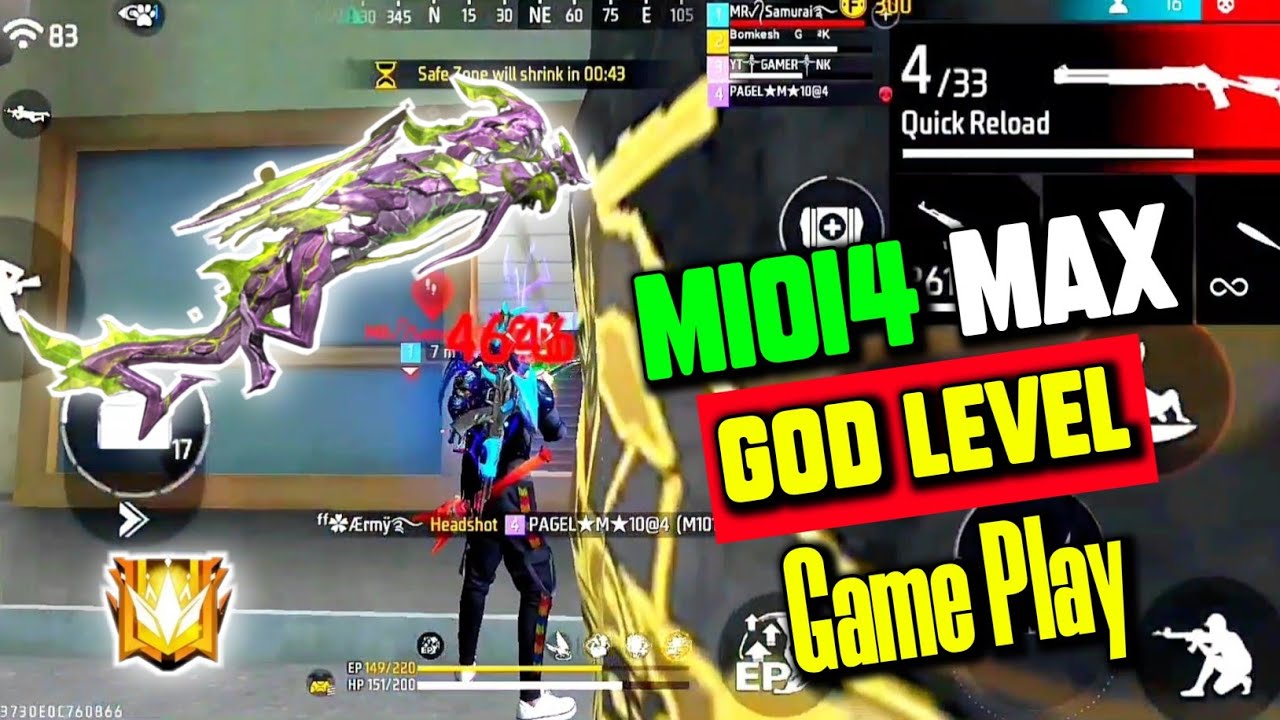 M1014 MAX 😳 GOD LEVEL GAMEPLAY IN BR RANK - GARENA FREE FIRE 🔥 - YouTube