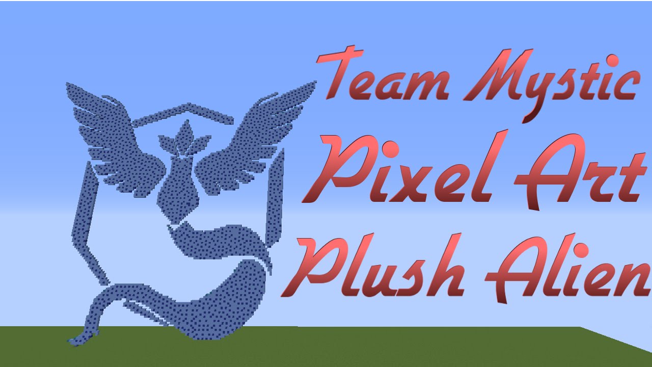 Minecraft Pixel Art SpeedBuild | Team Mystic - YouTube