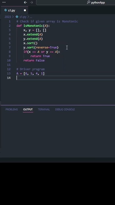 How to Check Array is Monotonic?? #python #coding - YouTube