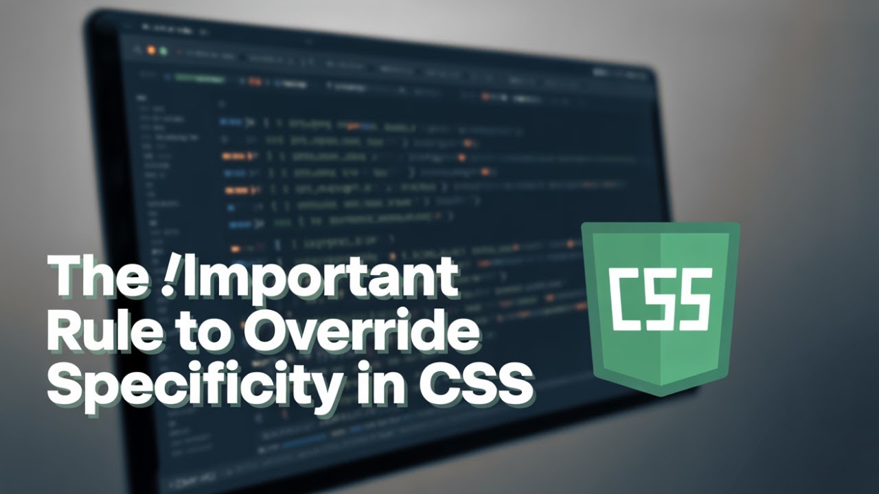The !important Rule To Override Specificity in CSS - YouTube