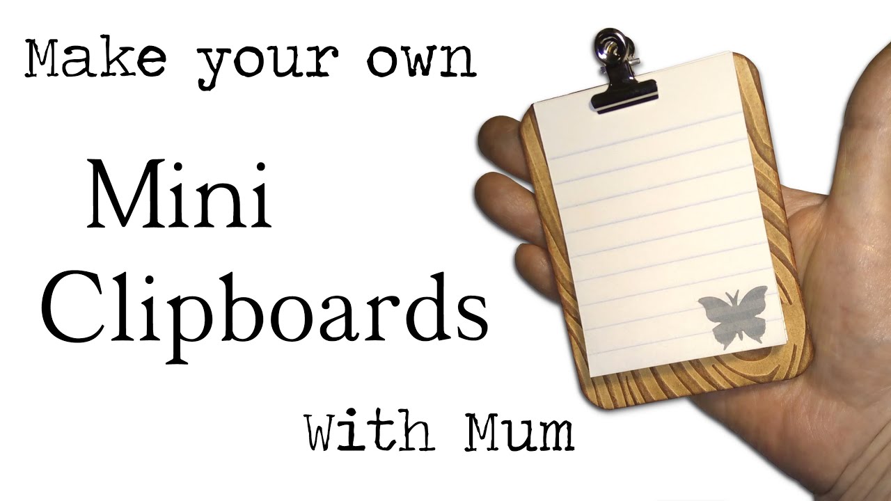 Make Your Own Mini Clipboards With Mum - YouTube
