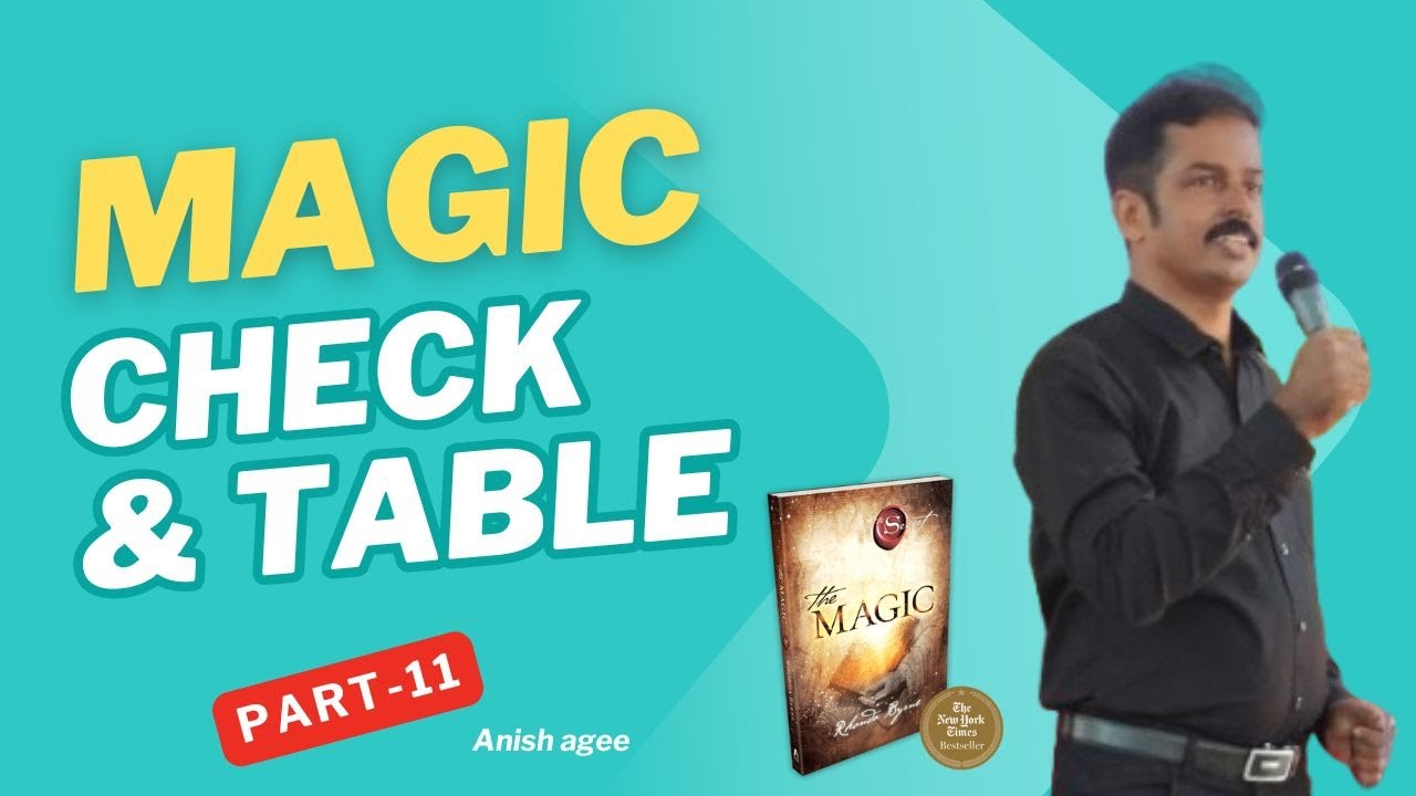 Magic Check & Table – The Secret to Success & Motivation (Part-11 ...