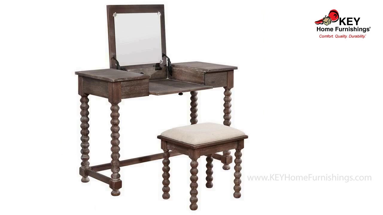 Ashley Emily Spindle Vanity Set B600110-030 | KEY Home - YouTube