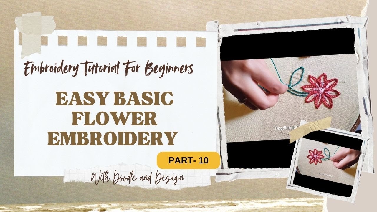 Easy Basic Flower Embroidery Tutorial for Beginners | Step-by-Step ...