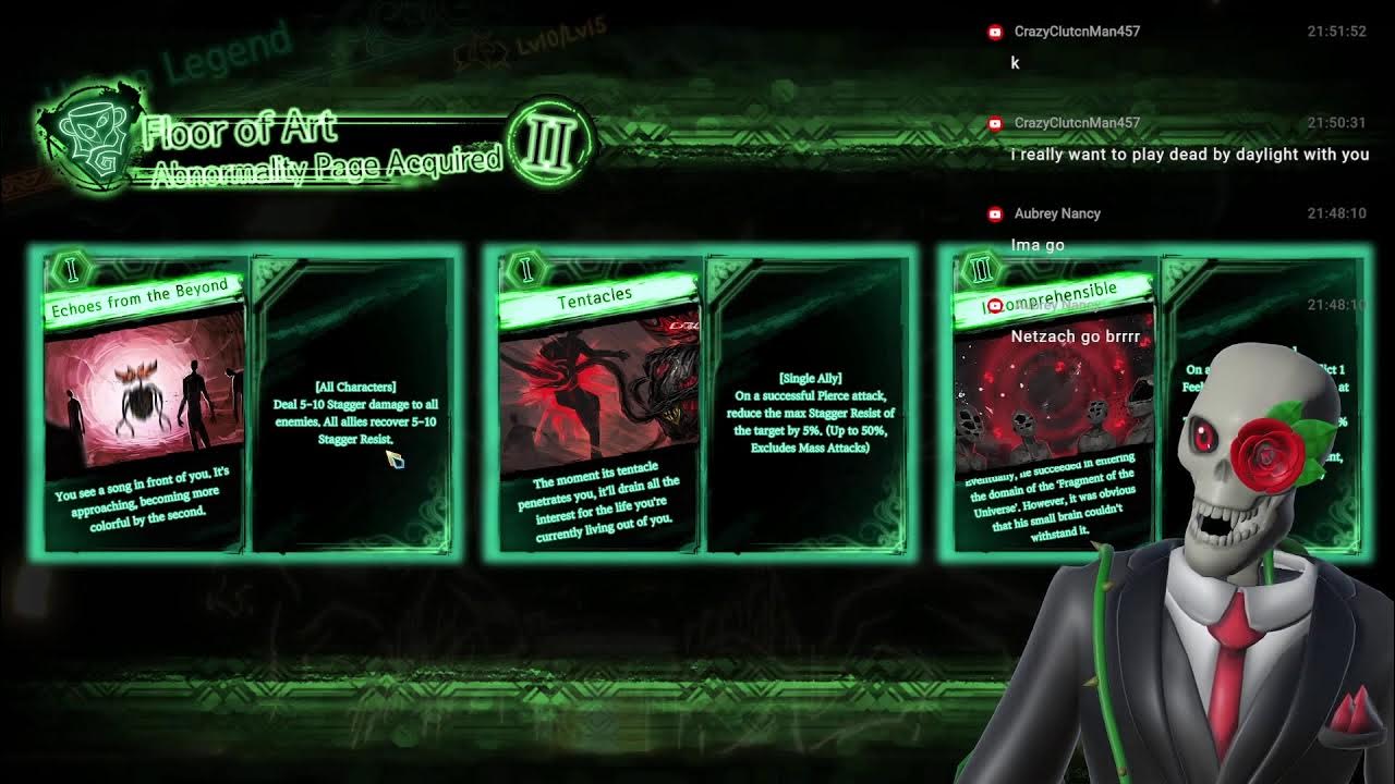 Lobotomy Corp Megafan plays Library of Ruina FIRST PLAYTHROUGH 🎰 Stream Time - YouTube