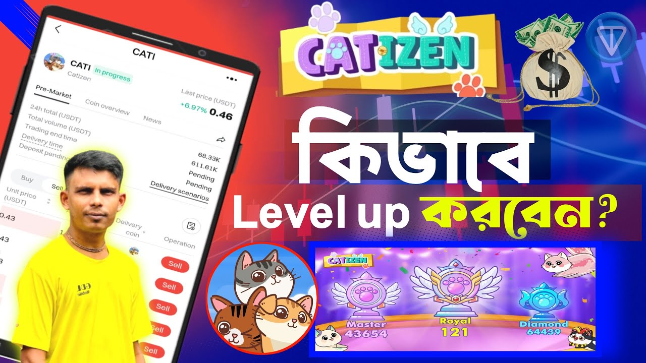 Catizen কিভাবে Level up করবেন? Trick |Catizen Coin Listing & Withdraw ...