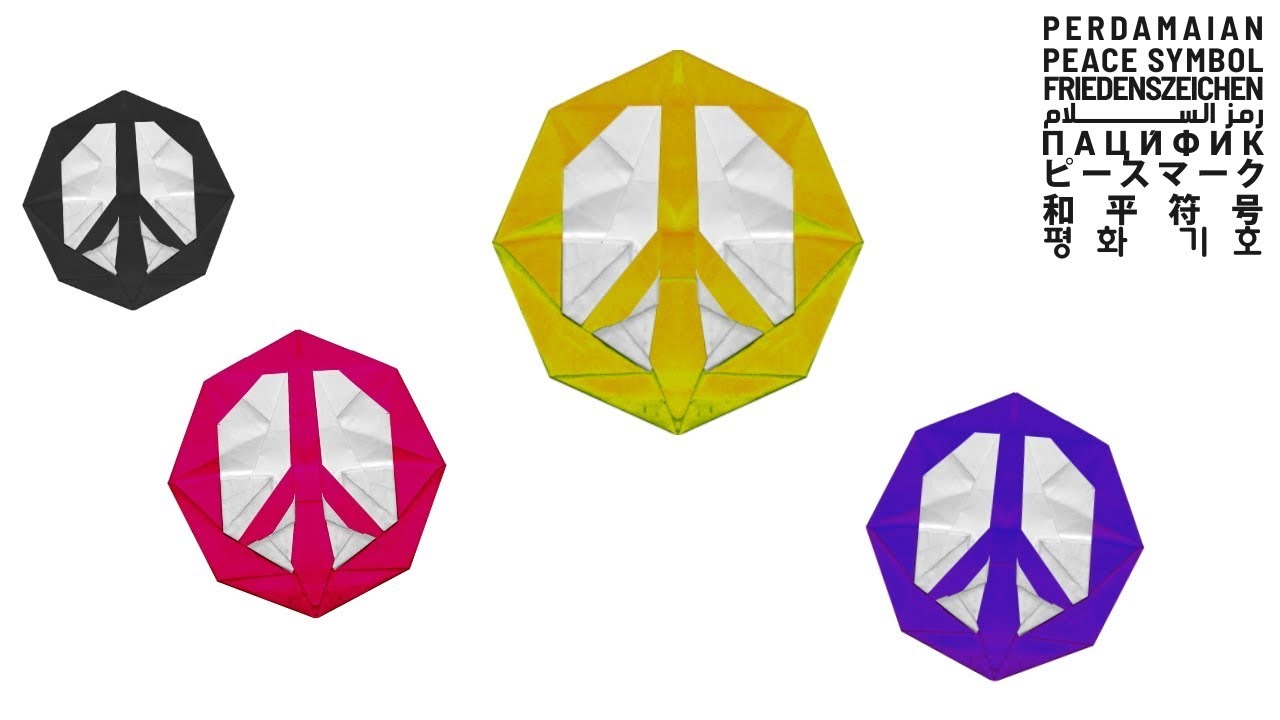 How to Make Origami Peace Sign ☮ (Hadi Tahir) - YouTube