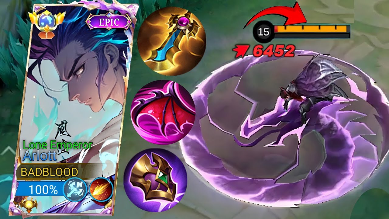 ARLOTT FULL LIFESTEAL BUILD!! DOMINATE META FIGHTER IN EXP LANE - SOLO ...