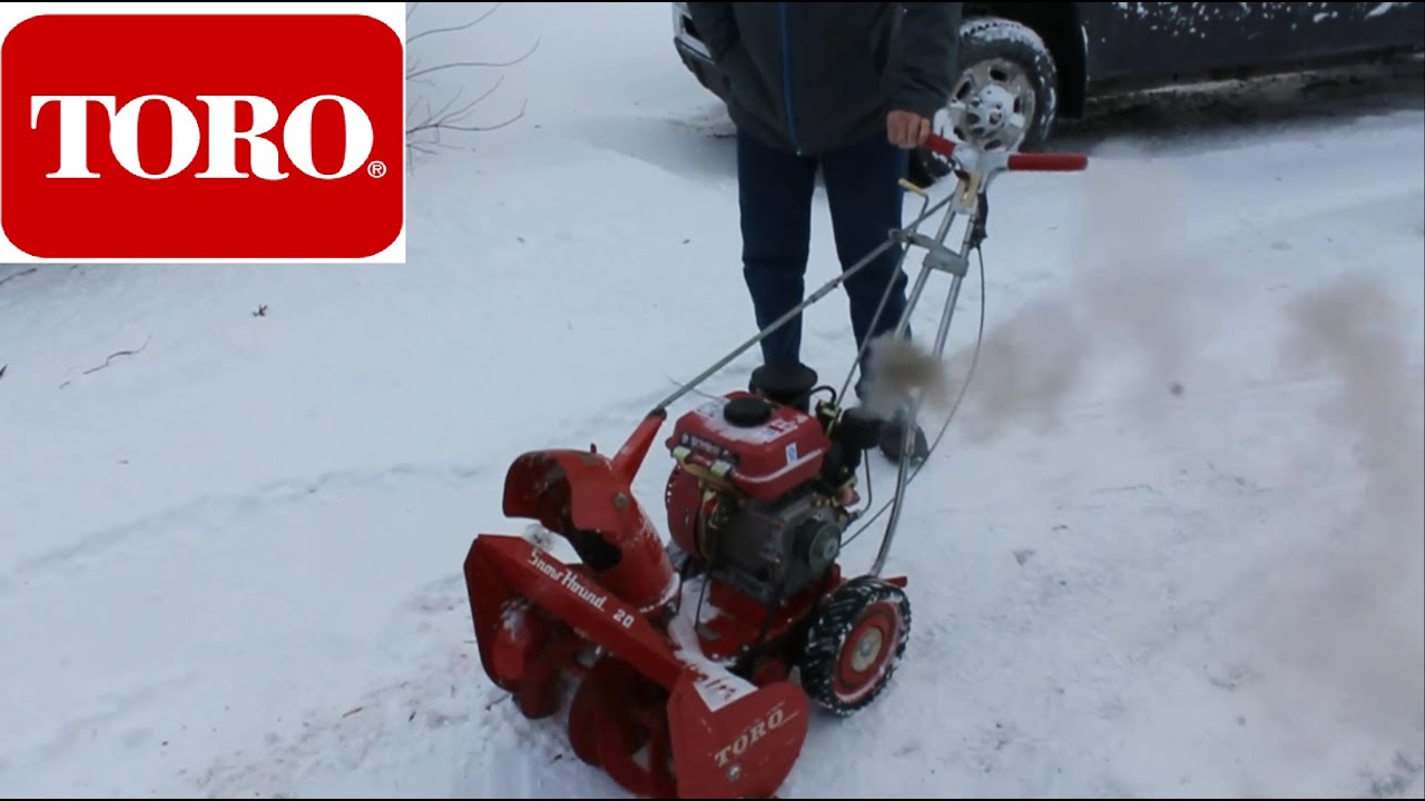 Toro Diesel Snowblower Rolling Coal and Blowing Snow! - YouTube