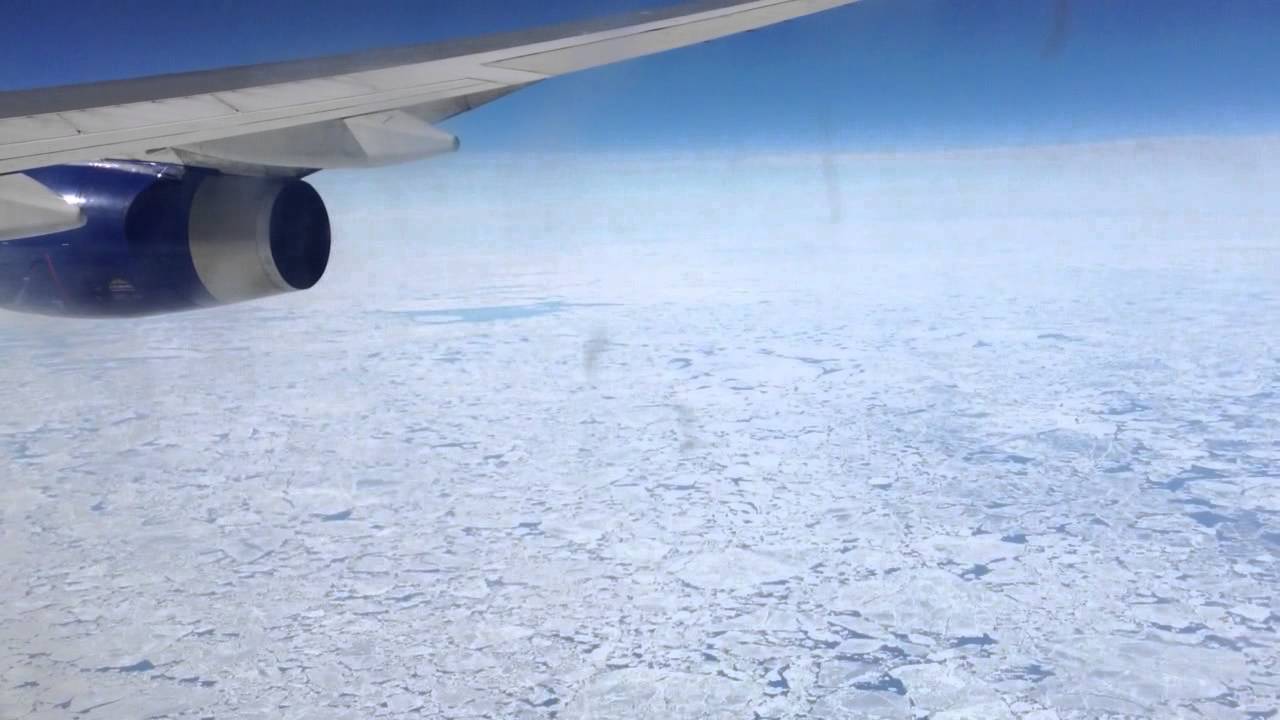 Flying Over the Arctic Ice Shelf on BA49 - YouTube