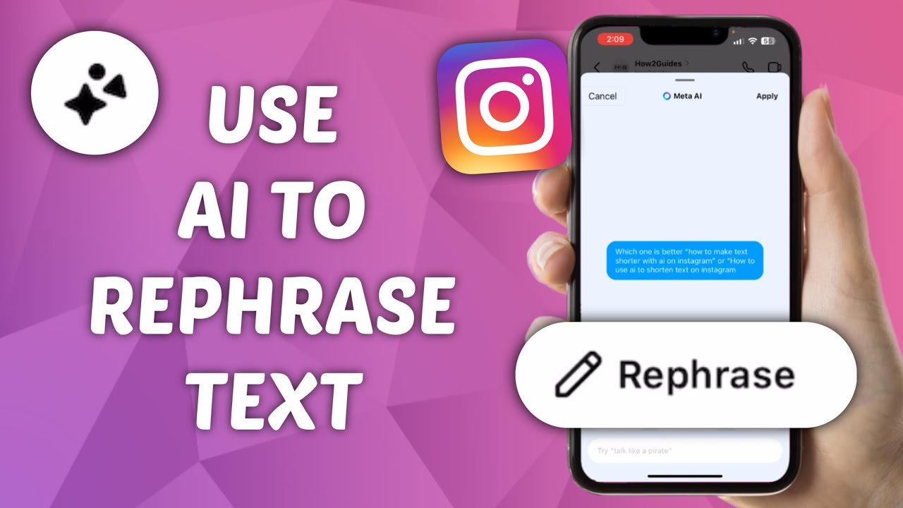 How to Use AI to Rephrase Text on Instagram - YouTube