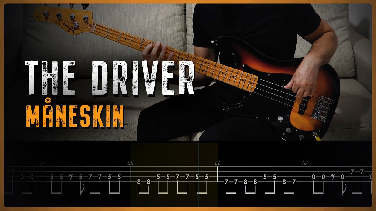 MÅNESKIN - THE DRIVER | Bass Cover and TABS On Screen - YouTube
