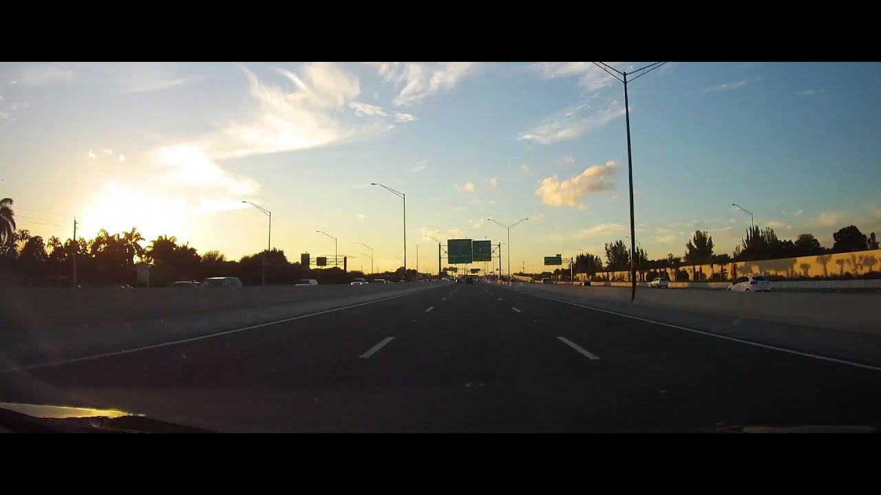 Driving on The I595 Express Lanes in Broward County, Florida - YouTube
