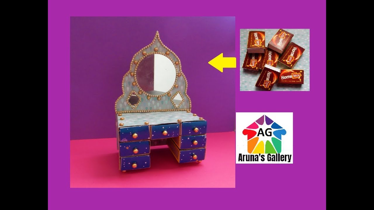 Dressing Table Made by Match boxes - YouTube