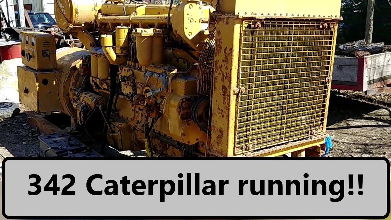 Big Diesel Caterpillar D342C engine with Kato 150kw generator running ...