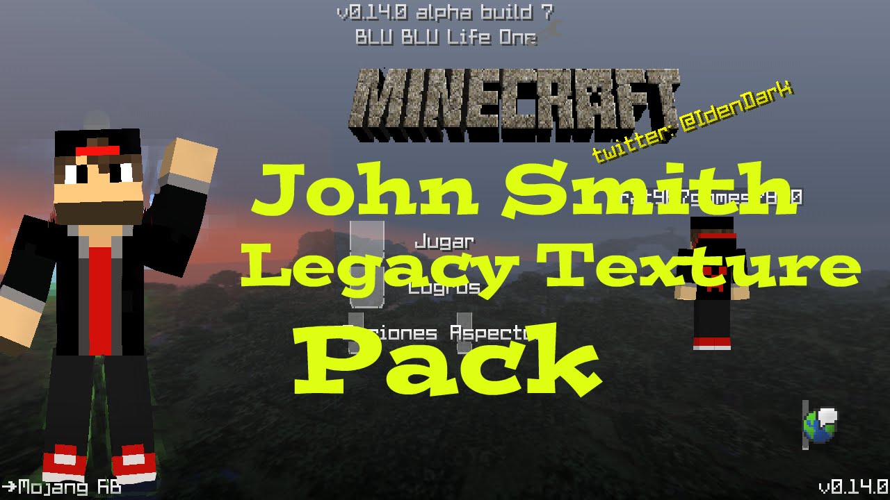 Minecraft PE John Smith Legacy Texture Pack - interfaz de Win10 mod 0. ...