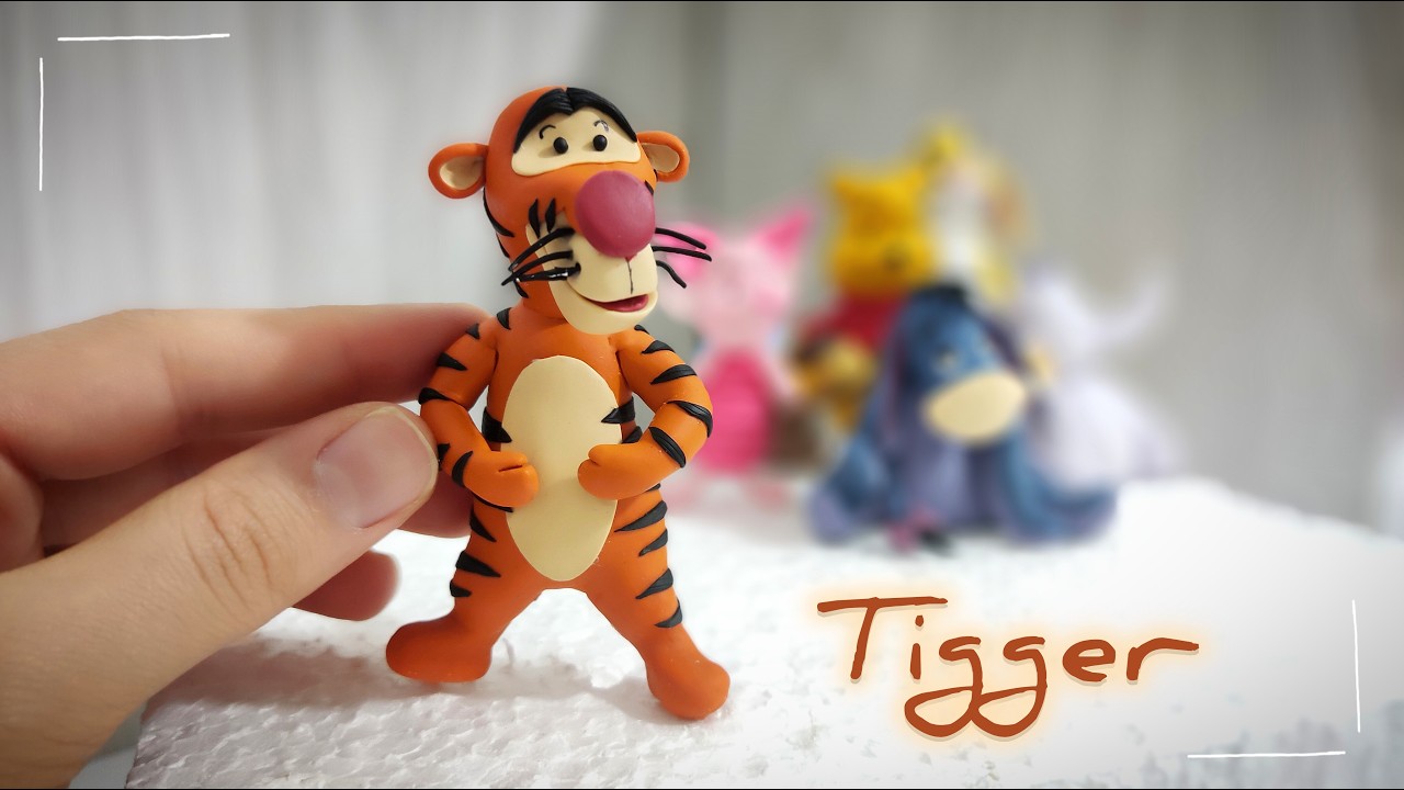 Day 3: Making Tiger / Winnie the Pooh cartoon/polymer clay tutorial 🧡🐯 - YouTube