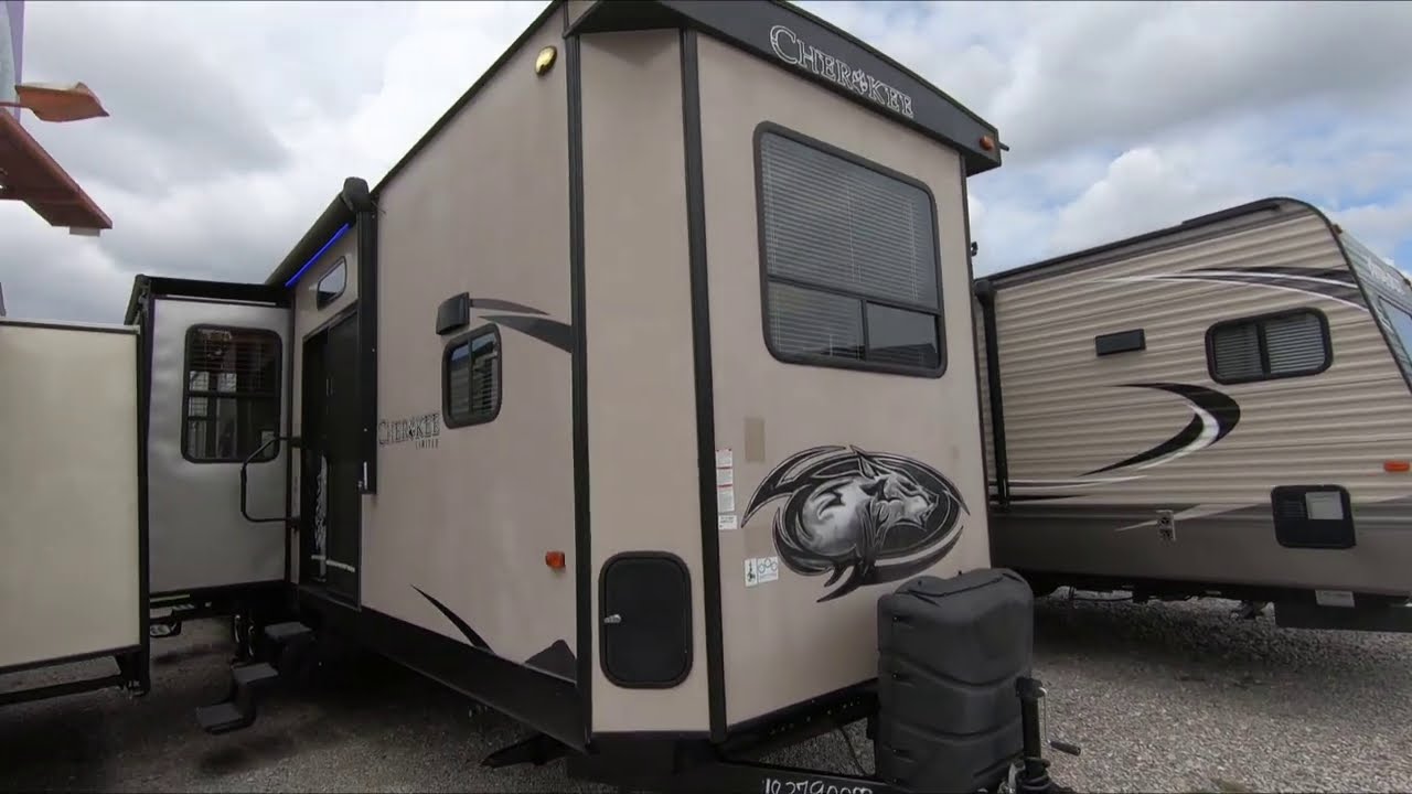 SOLD! 2018 Forest River Cherokee 39CL Destination Camper, Front Kitchen ...