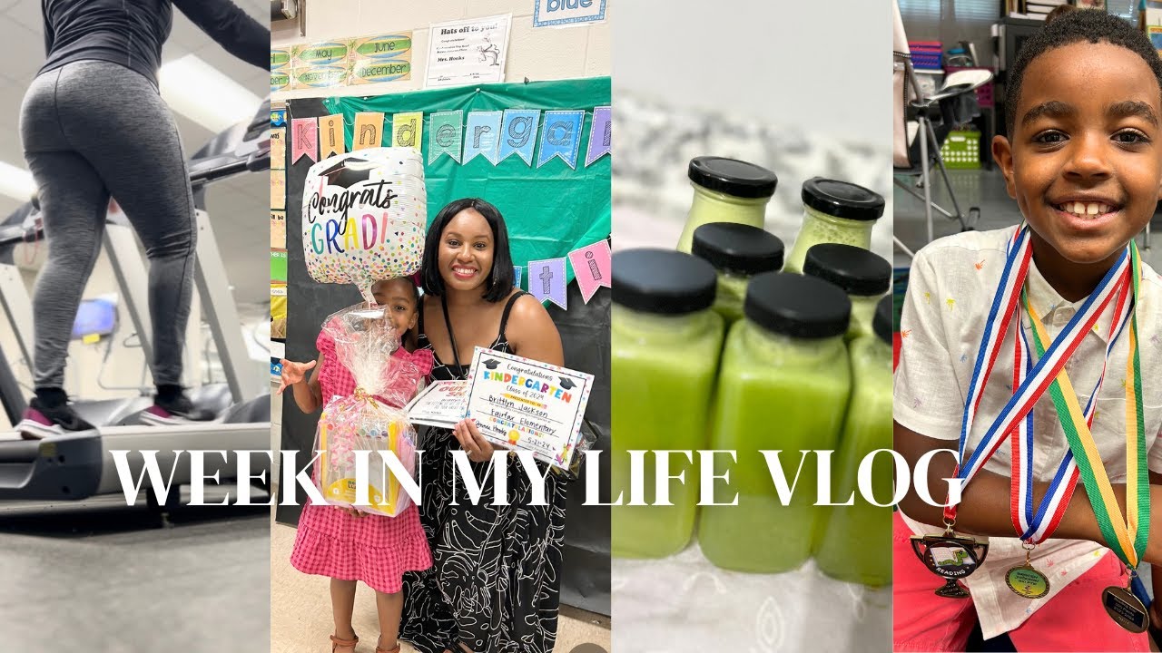 WEEKLY VLOG | BUSY MOM OF 4 | GROCERY HAUL + JUICING | KINDERGARTEN ...