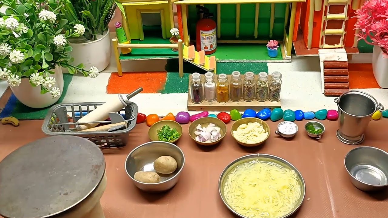 Potato 🥔 pan cake|mini kitchen cooking|mini kitchen food|mini cooking ...