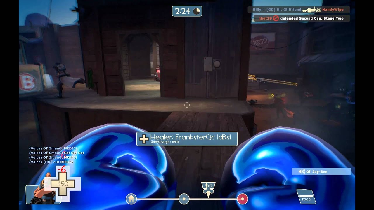 TF2 - Ubered Heavy on Gold Rush (Stage 2) - YouTube