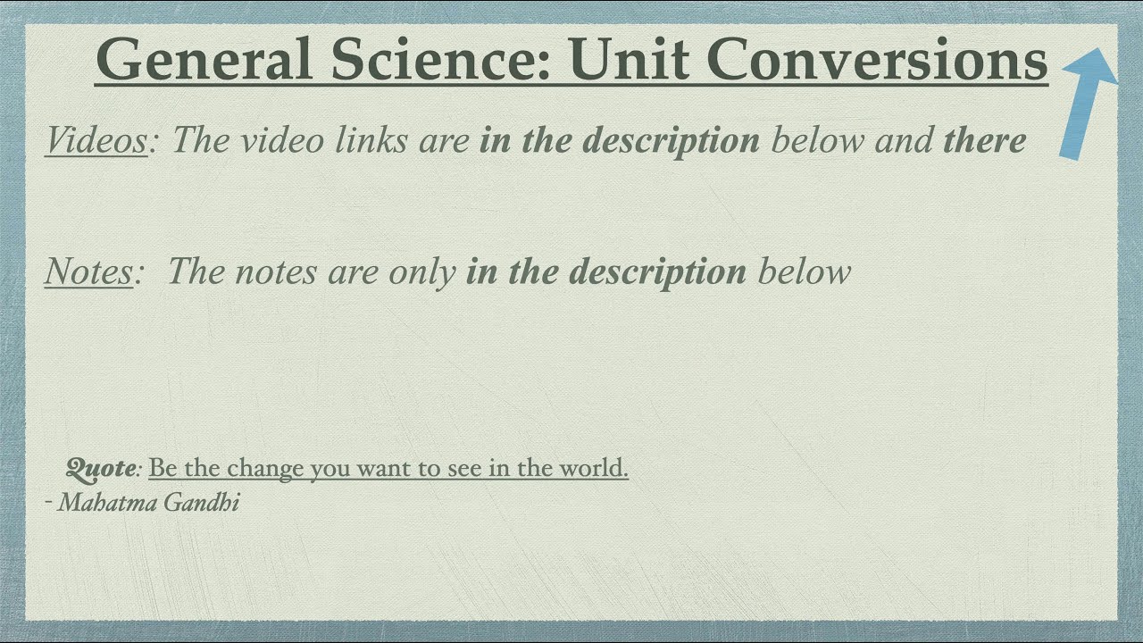 Unit Conversions: Best Videos and Notes - YouTube
