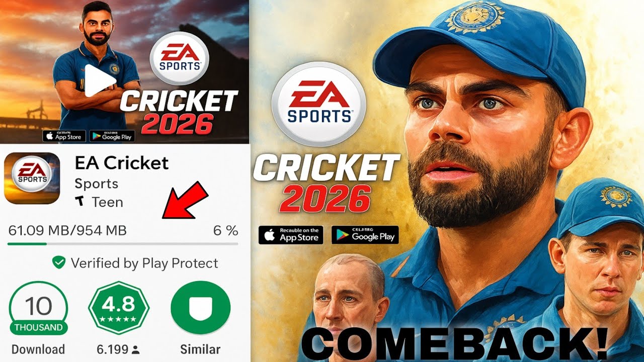 EA Cricket 2026 Finally On Android & iOS, PC 💥 EA Sports COMEBACK 🔥 New ...