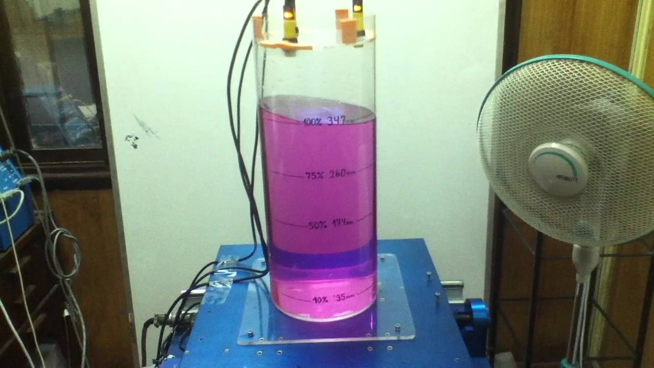 Sloshing of a liquid in a cylindrical tank / USACH - YouTube