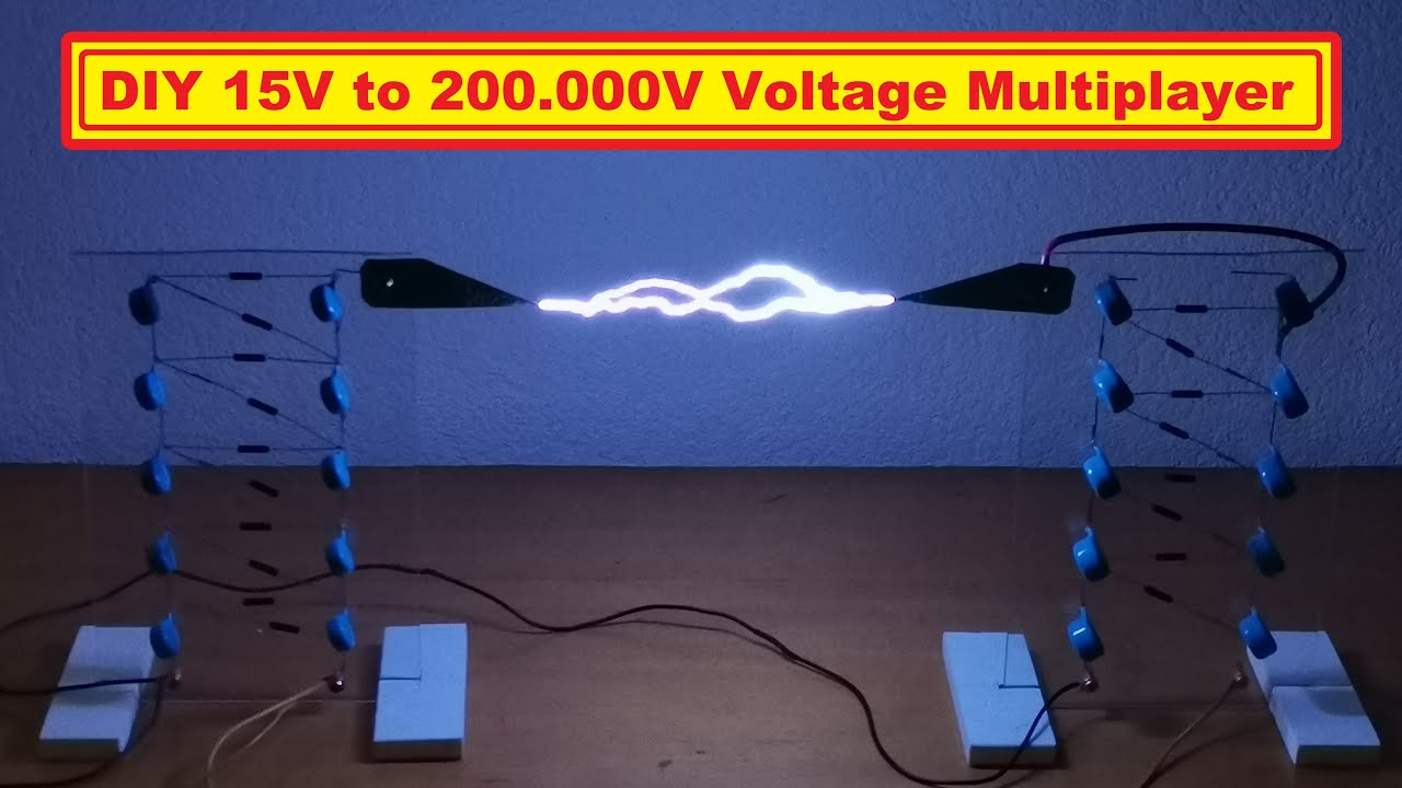 DIY 15V to 200 000 V Cockroft Walton voltage multiplier - YouTube