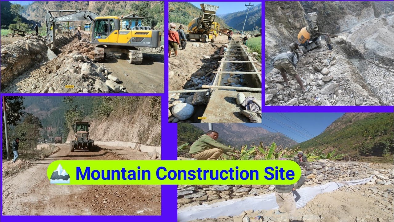 Mountain Construction Site | Civil Engineering Construction Site Nepal ...