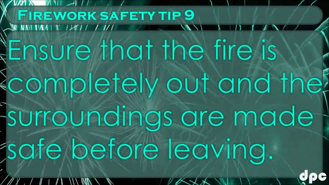 The Firework Code: 10 firework safety tips - YouTube