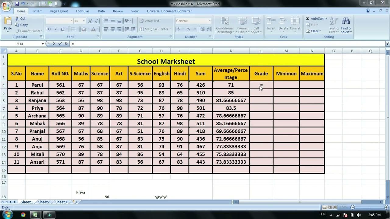 MS EXCEL chapter 4 (Part -2)#youtube #excel #learn @YouTube @priyagupta1986 @laddugopal459 - YouTube