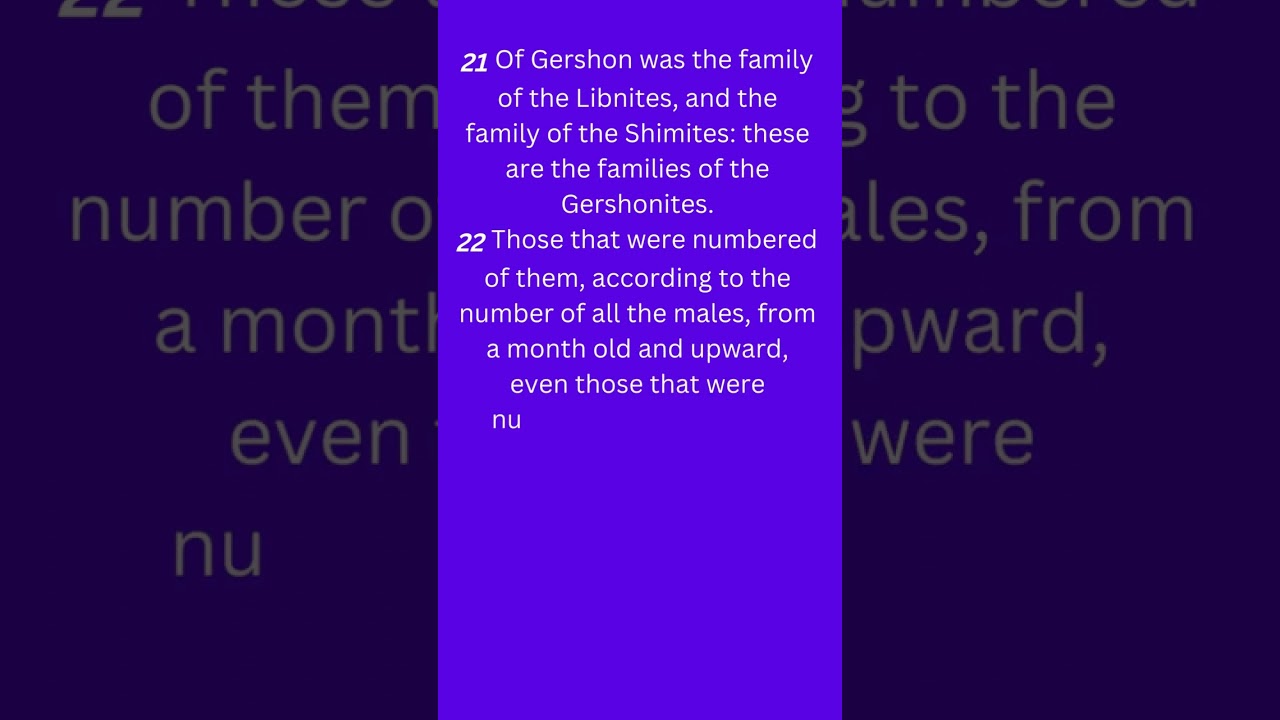 The Book Of NUMBERS Chapter 3 shorts YouTube the-book-of-numbers-chapter-3-shorts-youtube