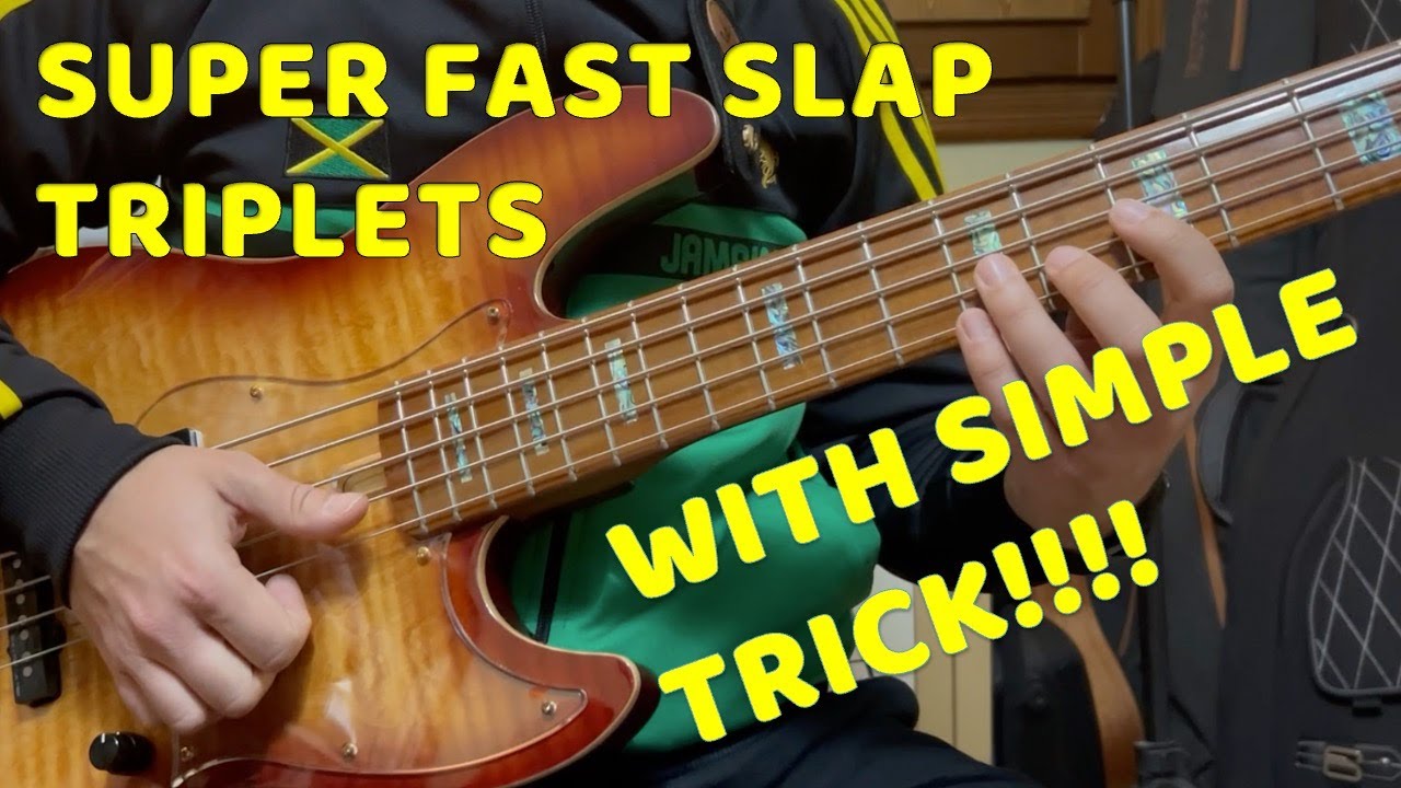 SLAP BASS TRICK - LEARN FAST SLAP TRIPLETS - YouTube