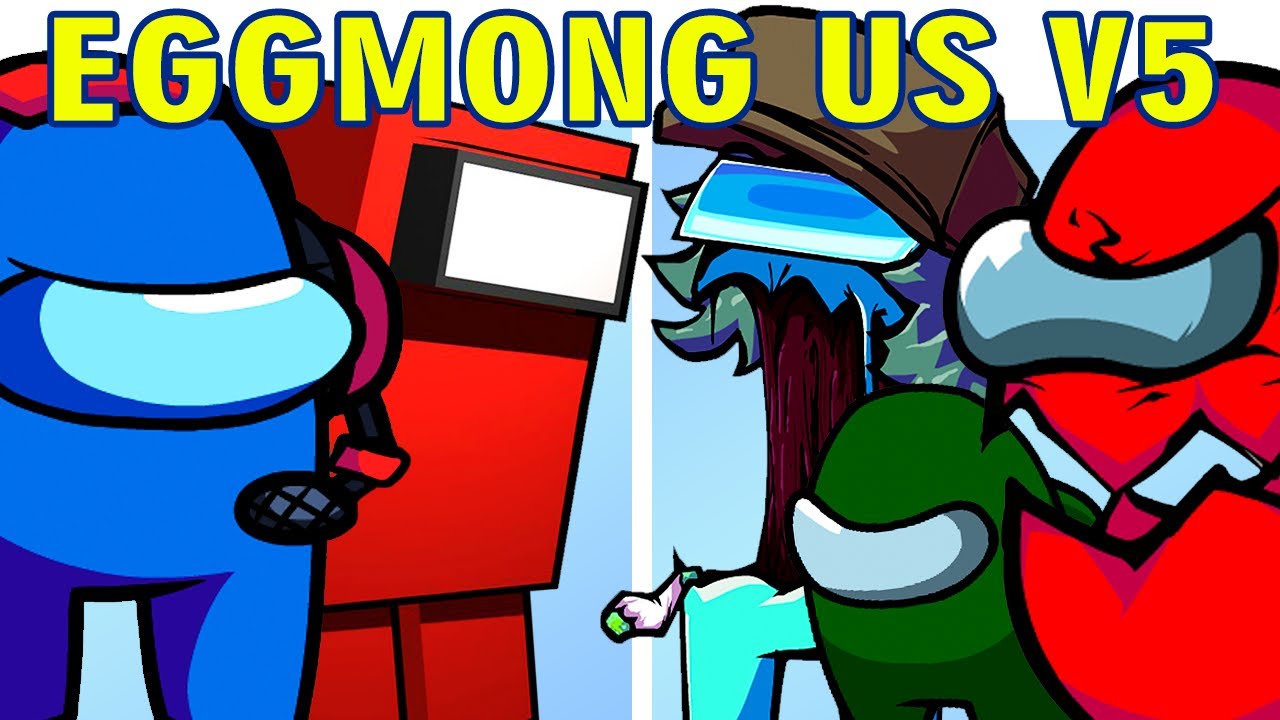 Eggmong Us V4 & Among US V5 VS Friday Night Funkin + Project Swan ...